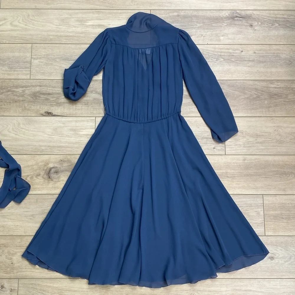 Vintage | Dresses | Vintage Romantic Sheer Midi Dress Lightweight Airy ...